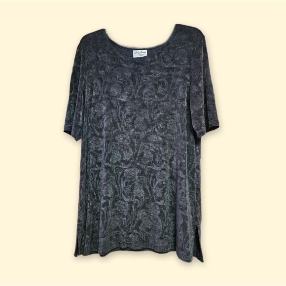 Tops | 8s 90s Goth Whimsigoth Black Slinky Top | Poshmark